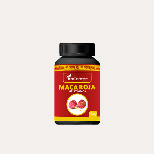 Maca roja gelatinizada – 500mg x 100 unidades – FitoCenter Natural